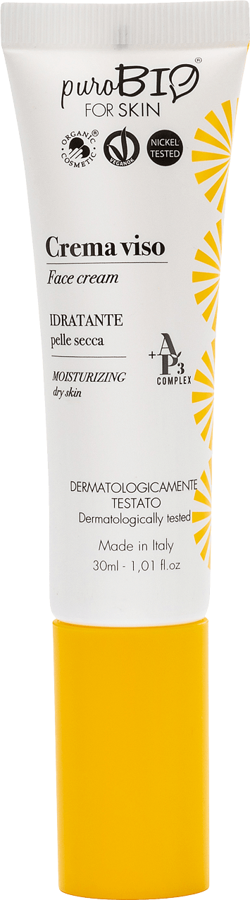Crema Viso Idratante pelle Secca Purobio For Skin | Tiarè - Eco-Bio Cosmesi
